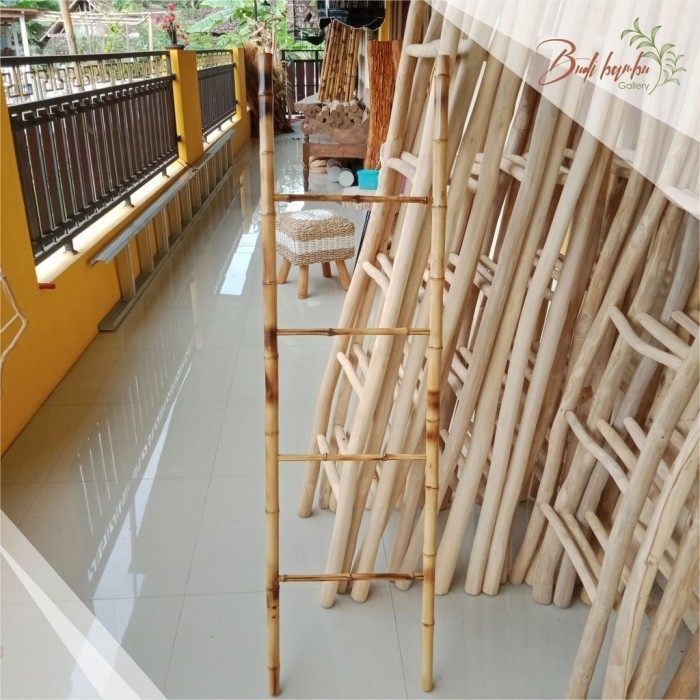 Jual TANGGA BAMBU CENDANI / CENDANI BAMBOO LADDER / TANGGA DEKORATIF ...