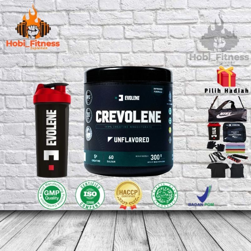 Jual EVOLENE CREVOLENE Creatine Monohydrate & Creapure 30 & 60 serving ...