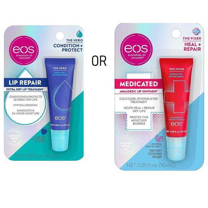 Jual eos The Hero Lip Repair Extra Dry Lip Treatment 24HR Moisture Balm ...