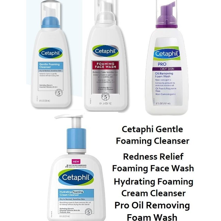Jual Cetaphil Gentle Foaming Cleanser Cream Redness Relief Pro Oil ...