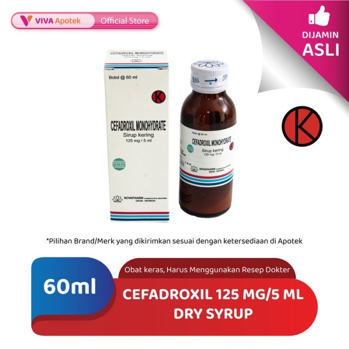 Jual Cefadroxil 125 mg/5 ml Dry Syrup (60 ml) | Shopee Indonesia