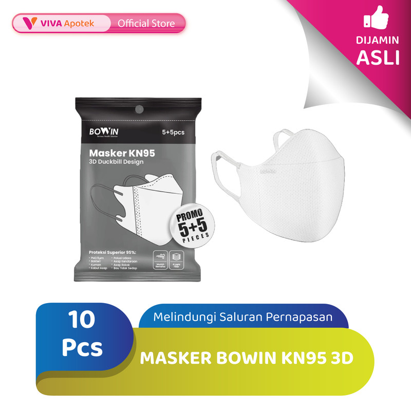 Jual Masker Bowin KN95 3D Pack (5 +5 Pcs) | Shopee Indonesia