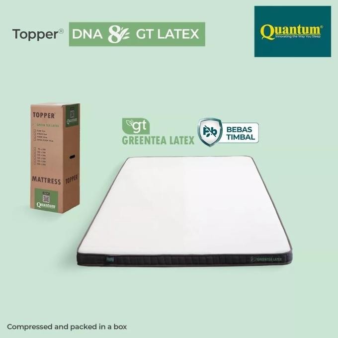 Jual Quantum Matras Topper Greentea Latex Dna 8Cm / Kasur Gulung ...