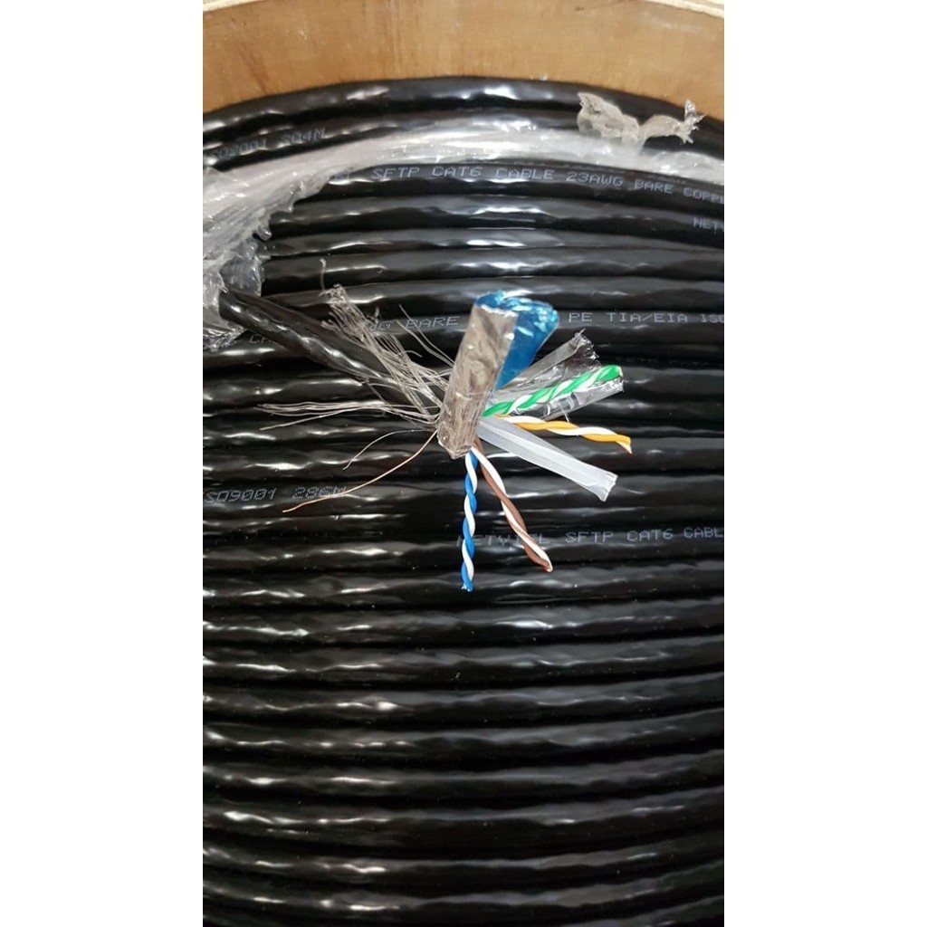 Jual Kabel Stp Cat6 NETVIEL / Ftp cat 6 Outdoor 23AWG (NVL-SFTP-6 ...