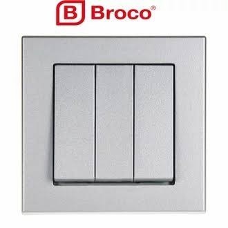 Jual HARGA DISC - SAKLAR TRIPLE 3 GANG BROCO PLANO SILVER PUTIH ...