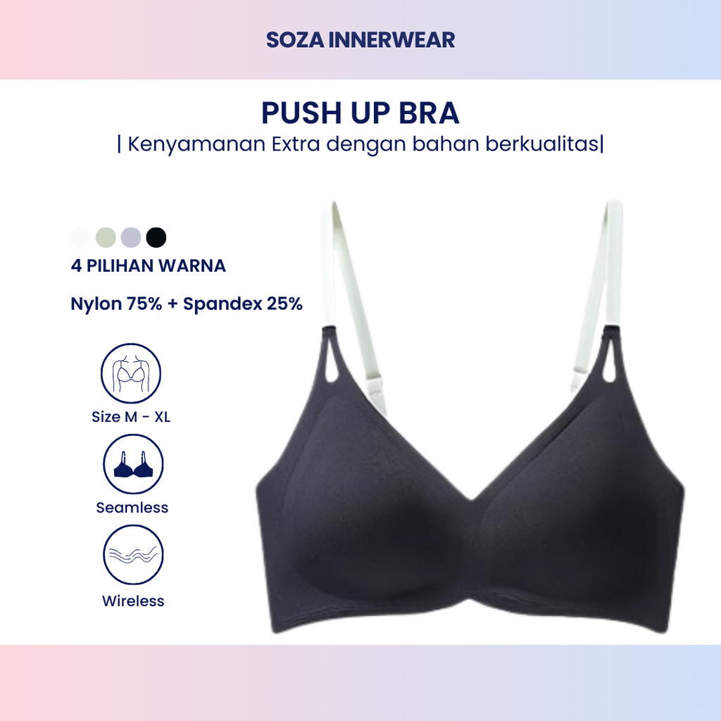 Jual Push Up Bra Fashion 121 Busa Tipis Tanpa Kawat Bahan Halus Lembut ...