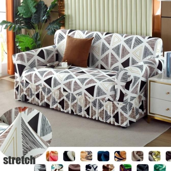 Jual COVER SOFA 1 2 3 4 SEATER SARUNG SOFA KURSI TAMU SEATER L SHAPED ...