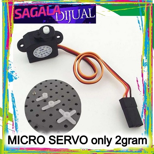 Jual DM-S0020 Micro Servo 2g with JR Connector 3.7V-5V | Shopee Indonesia