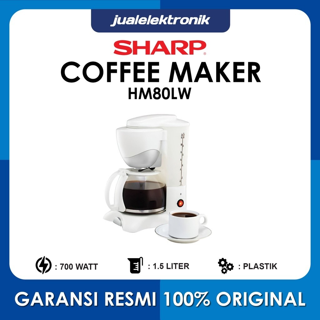 Jual Sharp Coffee Maker 1.5 Liter Hm80Lw / Pembuat Kopi / Mesin Kopi ...
