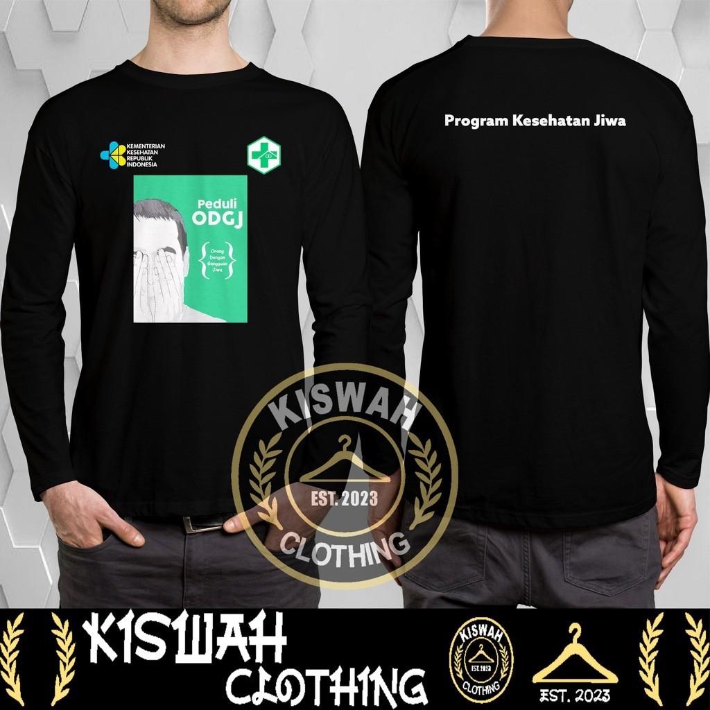 Jual Kaos Tshirt Peduli ODGJ Program Kesehatan Jiwa Lengan Panjang Baju ...