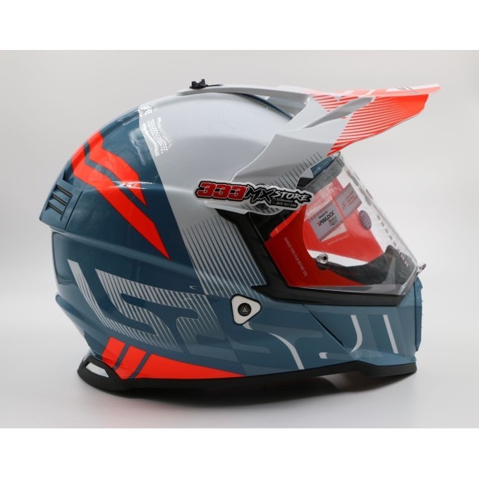 Jual HELM LS2 MX436 PIONEER EVO WHITE COBALT. HELM ADVENTURE TOUR LS2 ...