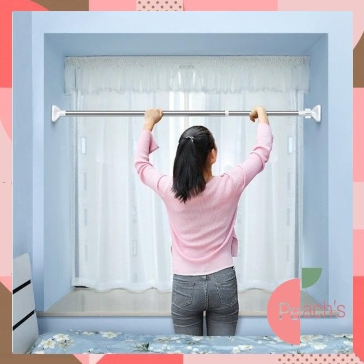 Jual Baru Update Peach - Tiang Gantungan Flexible Tanpa Paku / Tiang Horden / Tiang Jemuran ...