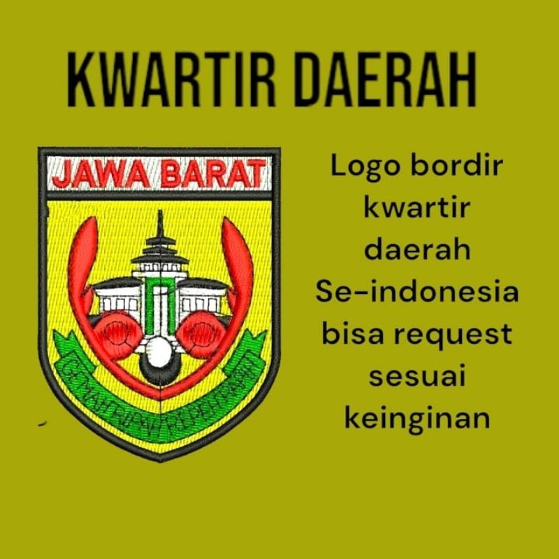 Jual bordir logo kwartir Daerah Pramuka bisa request se Indonesia ...