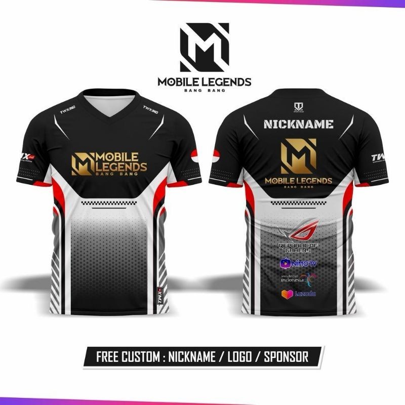 Jual Jersey Esport Mobile Legend Free Custom New 2024 | Shopee Indonesia