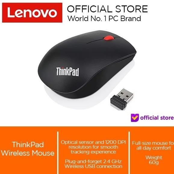 Jual Lenovo Thinkpad Essential Wireless Mouse Original 100% Model ...