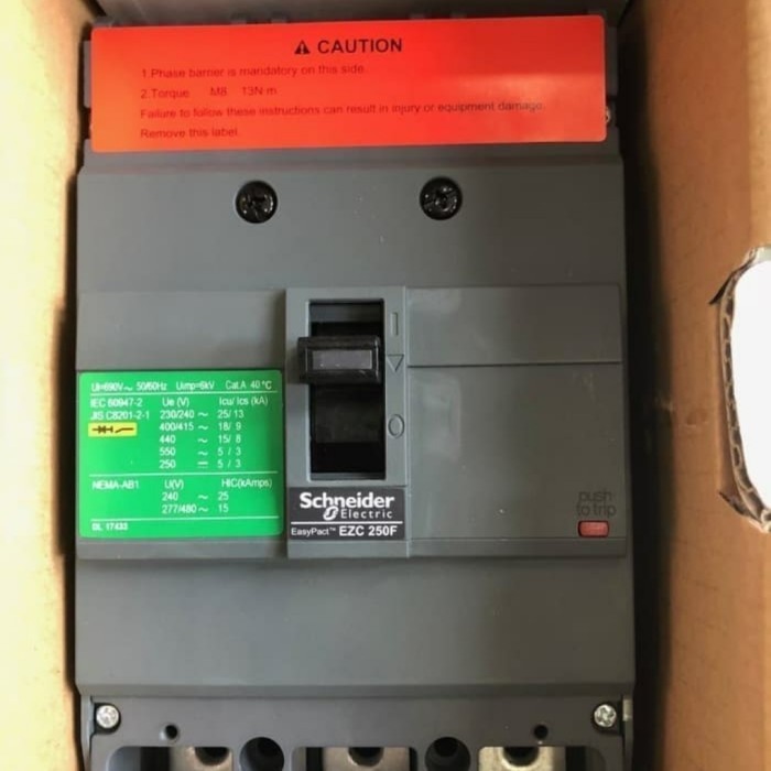 Jual MCCB EZC250F 3P 125A/160A/200A/250A SCHNEIDER MURAH | Shopee Indonesia