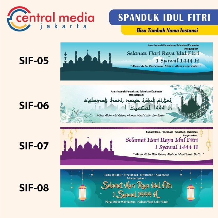Jual Cetak Spanduk Idul Fitri Custom Logo Nama Instansi Banner Lebaran ...