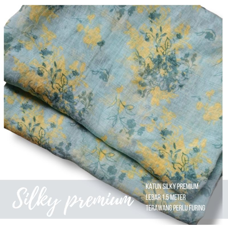 Jual kain katun motif bahan katun silk motif bunga | Shopee Indonesia