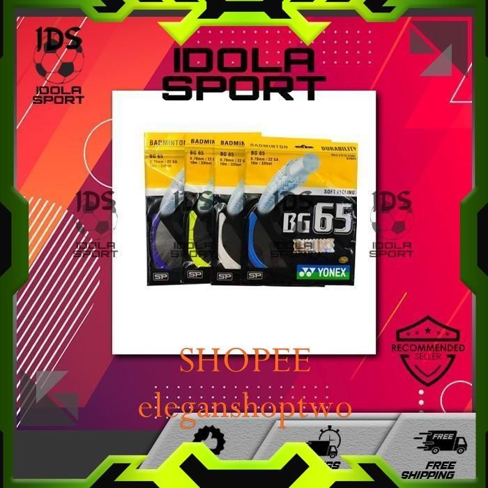 Jual SENAR BADMINTON YONEX BG65 / BG 65 SUNRISE SP ORIGINAL PRODUK BEST ...
