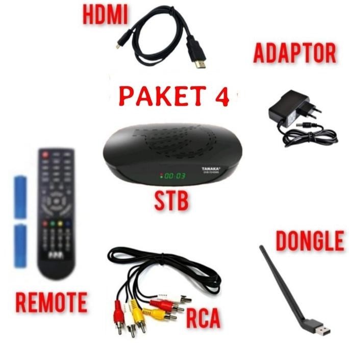 Jual Stb Dvb Set Top Box Tv Digital Tanaka T2 New- Paket 1 2 3 4 ...