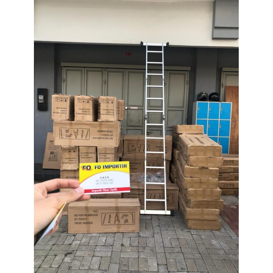 Jual Tangga Lipat Multifungsi Amg 3,7 Meter / Tangga Aluminium 3.7Meter ...