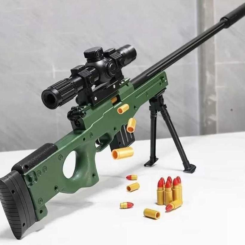 Jual AWM PISTOL SNIPER MAINAN SENAPAN RIFLE SHELL EJECTING SOFT BULLET ...