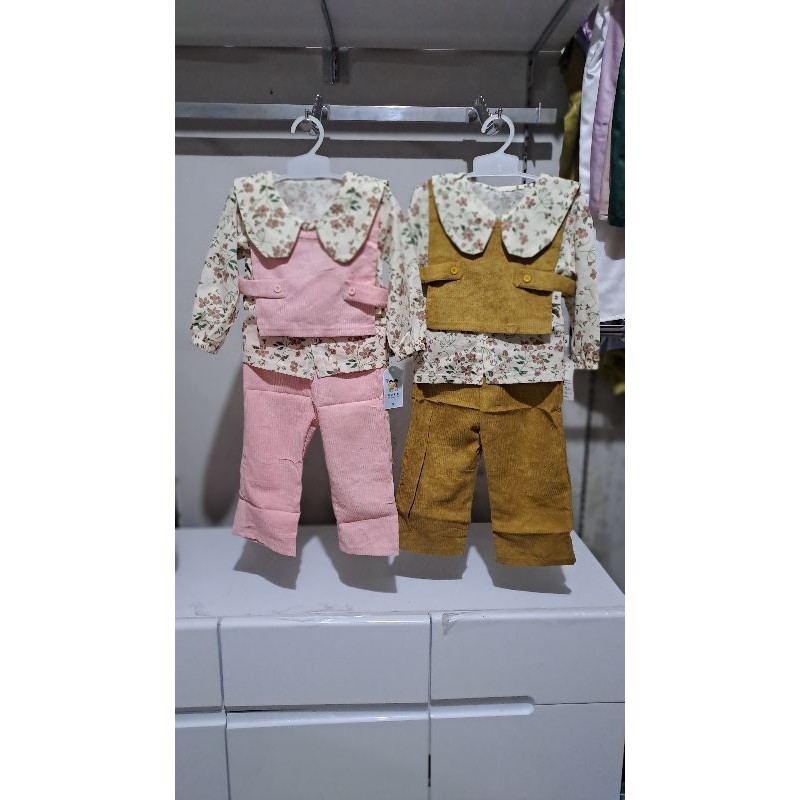 Jual Zulfas Setelan 3in1 Kemeja Rompi Anak Perempuan Premium Mustard 2 ...