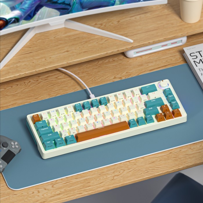 Jual New!! ZIFRIEND ZA68 Mechanical Gaming Keyboard 68 Keys 5pin ...