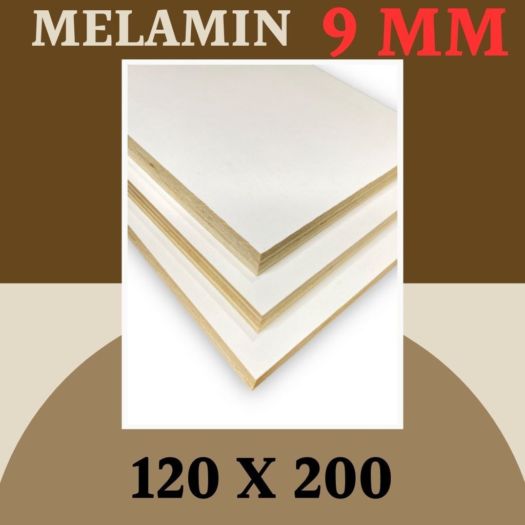 Jual Triplek Melamin 9mm 120x200 cm (2 muka) | Shopee Indonesia