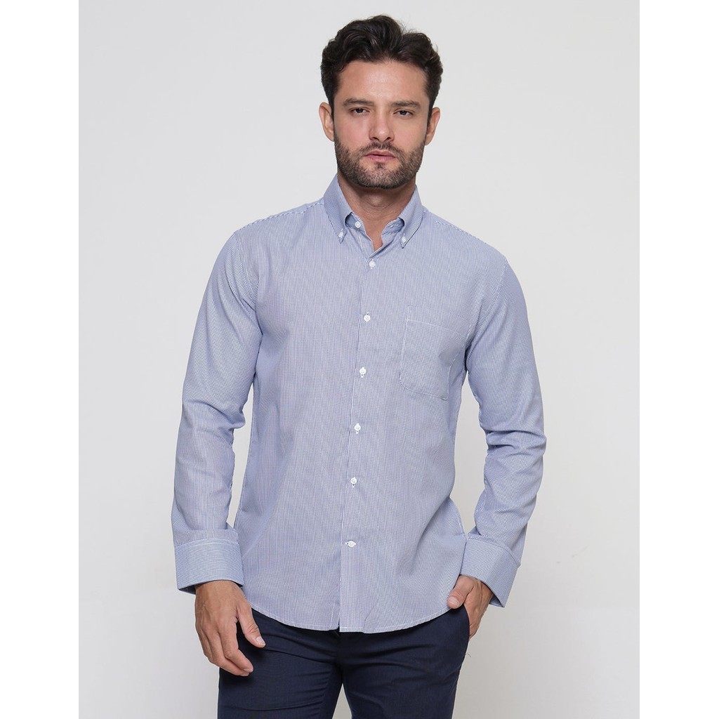 Jual Cole Texture Kemeja Sim Lengan Panjang Pria 120283024 | Shopee ...