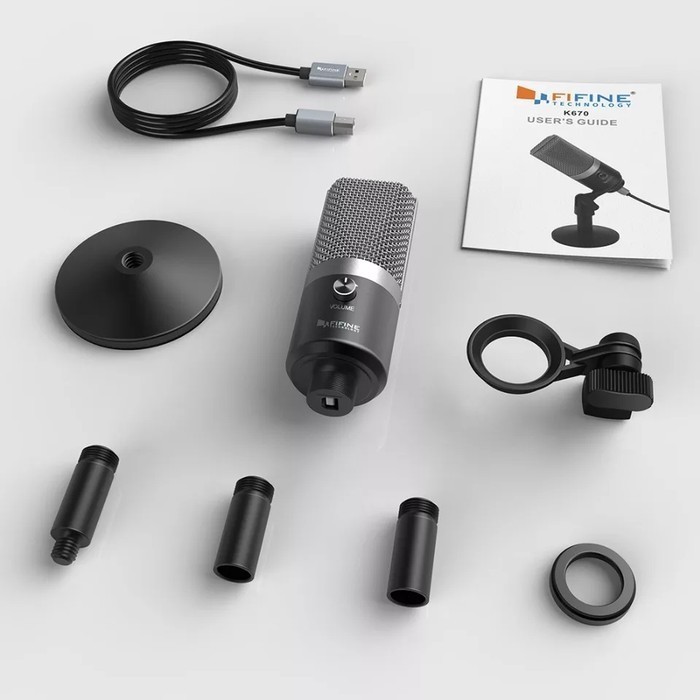 Jual Fifine K670B Usb Microphone For Recording Streaming Voice Overs Black | Shopee Indonesia