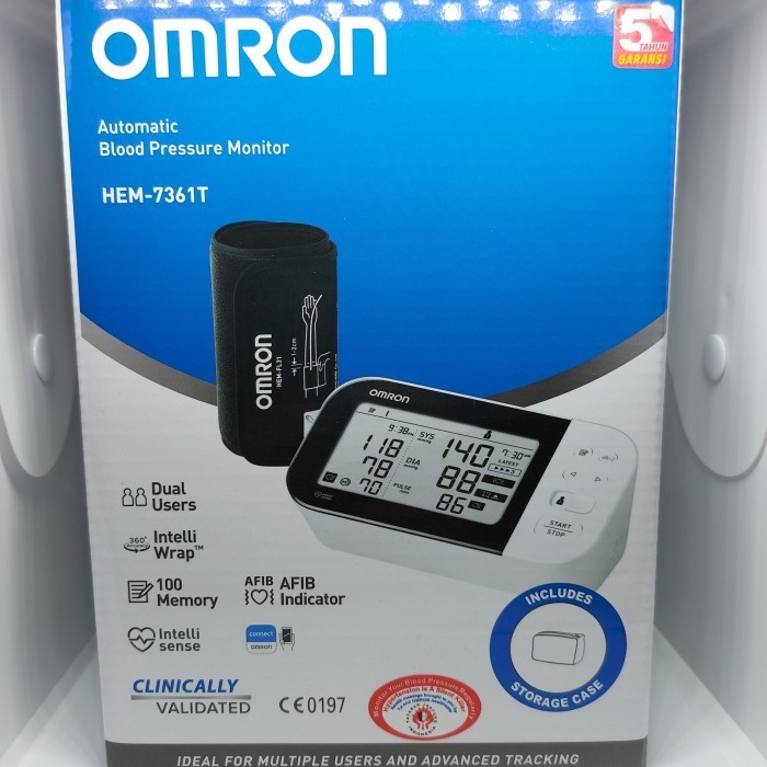 Jual Tensimeter Digital Omron Hem-7361T / Hem 7361T With Bluetooth Afib ...