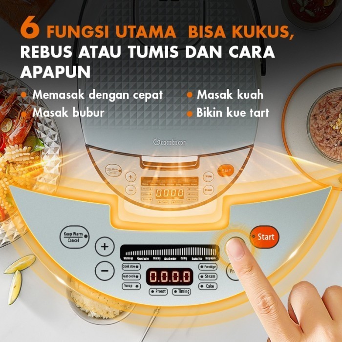 Jual Gaabor Rice Cooker Penanak Nasi Kapasitas Besar Digital 2 L / Gr-S50A | Shopee Indonesia
