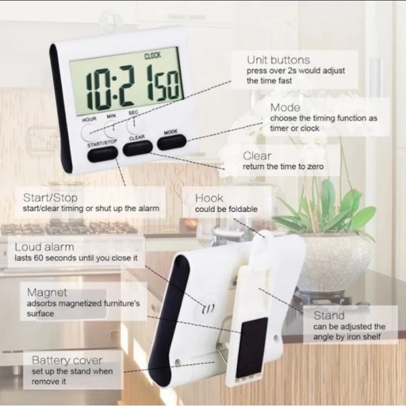 Jual TIMER KITCHEN CLOCK HX 102-1 DIGITAL | Shopee Indonesia
