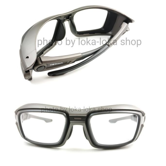 Jual New Sale Kacamata Frame Minus Safety Worksafe Seri Vector 3062 Abu ...