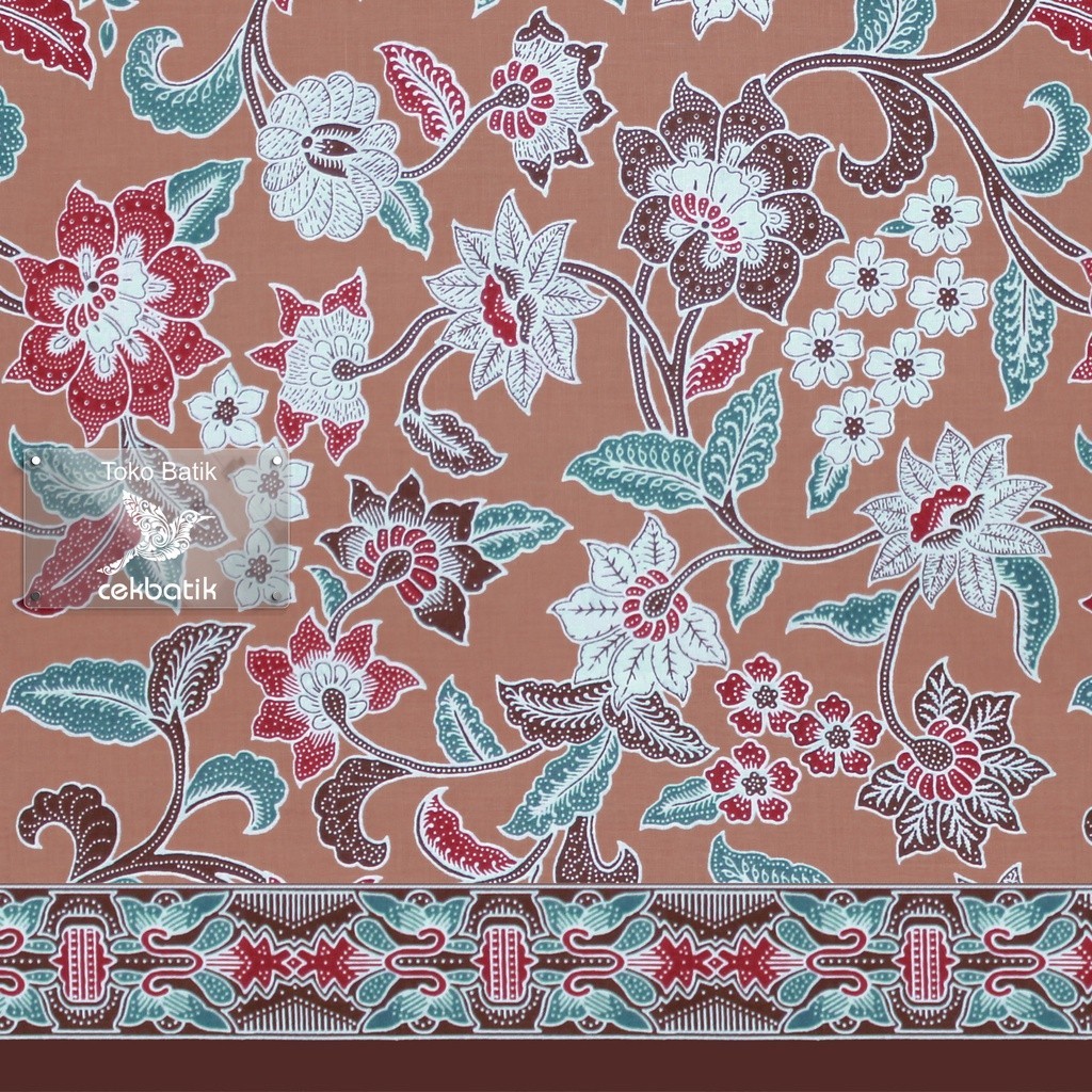Jual kain batik - Motif Bunga Mawar Cerah Manis (Salem Bunga Merah ...