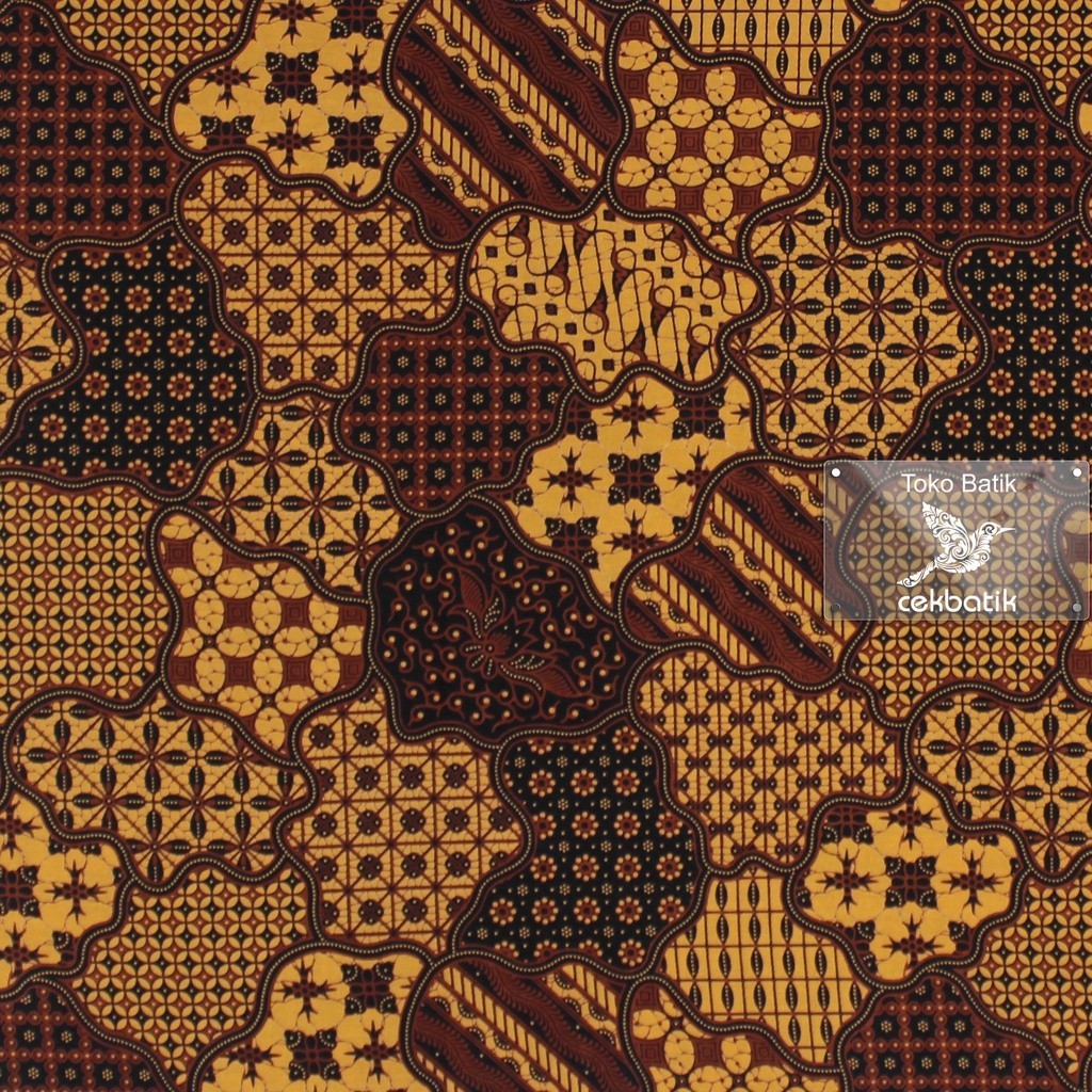 Jual kain batik - EXC Prima Motif Batik Sekar jagat (SOGA Merah ...