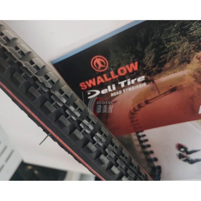 Jual Ban sepeda Swallow 26 x 1 3/8 Lis merah MTB City bike Deli tire ...