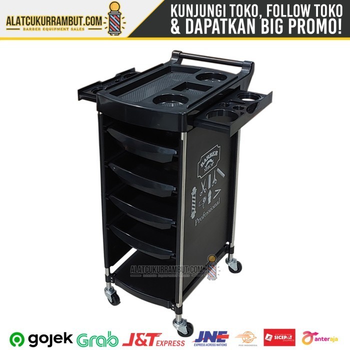 Jual TROLLEY TROLLY TROLI RAK DORONG ALAT BARBER BARBERSHOP SALON 5 ...