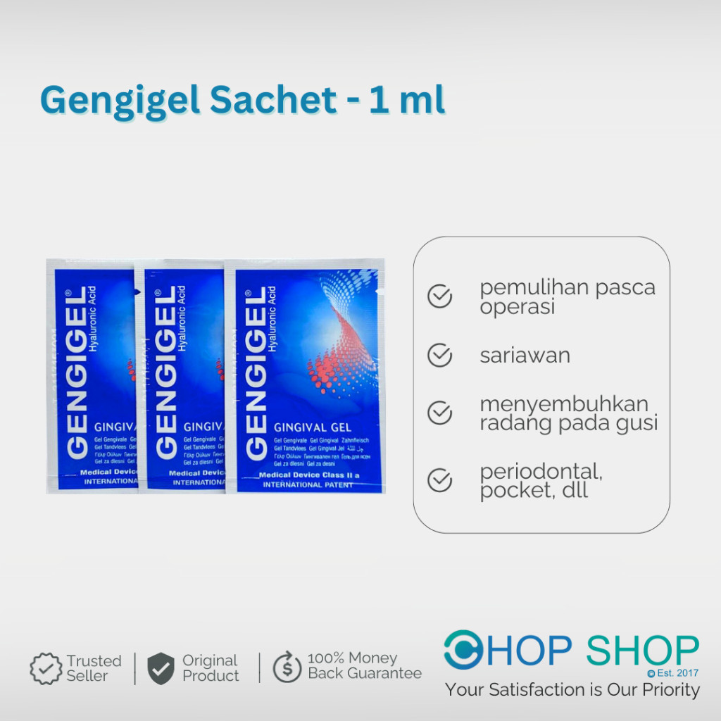 Jual ORIGINAL Gengigel Gingiva Gel - 1 pcs Ecer Gengigel Sachet 1 ml ...