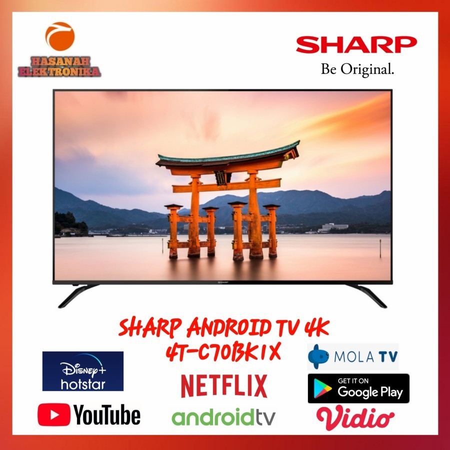 Jual SHARP ANDROID SMART TV 4K 4T-C70BK1X 70 INCH | Shopee Indonesia