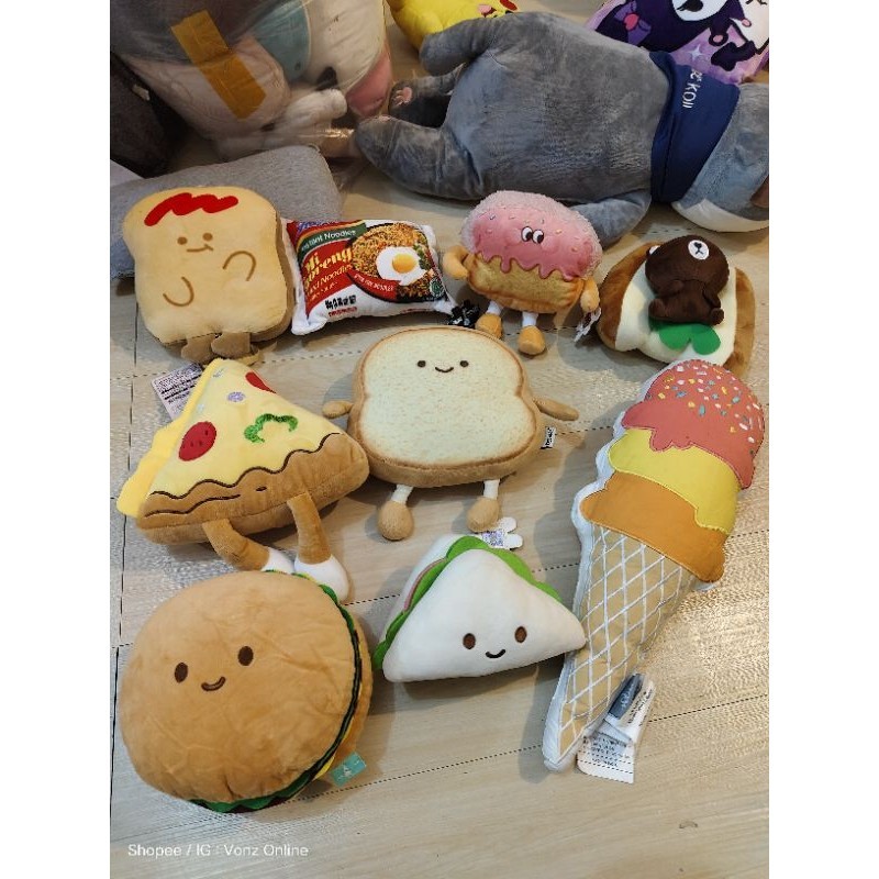 Jual Boneka Makanan Roti kentang eskrim burger sandwich | Shopee Indonesia
