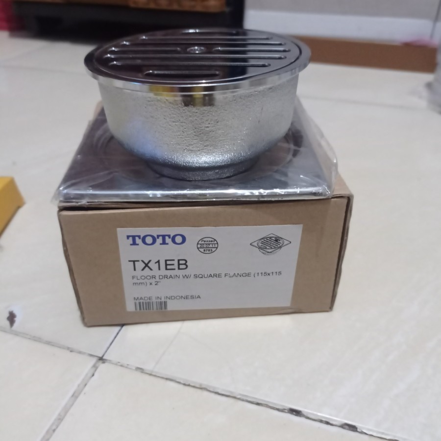 Jual FLOOR DRAIN W/ SQUARE FLANGE TOTO TX1EB | Shopee Indonesia