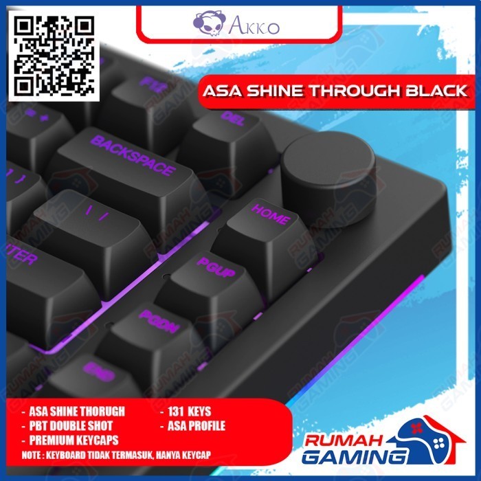 Jual Keycap - Keycaps - Asa - Akko Asa Shine Through Keycap - Pbt - 131 ...