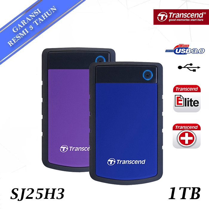 Jual TRANSCEND STOREJET 25H3 1TB - HDD / HD / HARDISK EXTERNAL ...