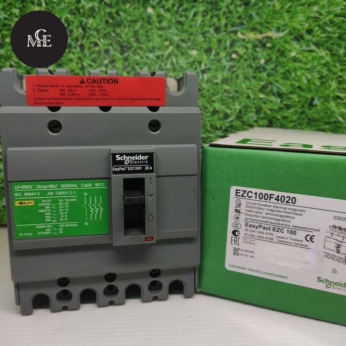Jual READY MCCB / BREAKER SCHNEIDER EZC100F 4P 20A 10ka 4Pole EZC100F4020 20 A | Shopee Indonesia