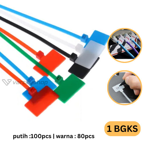 Jual Label Marker Kabel Tis Cable Ties Name Tag Label Tali Pengikat ...