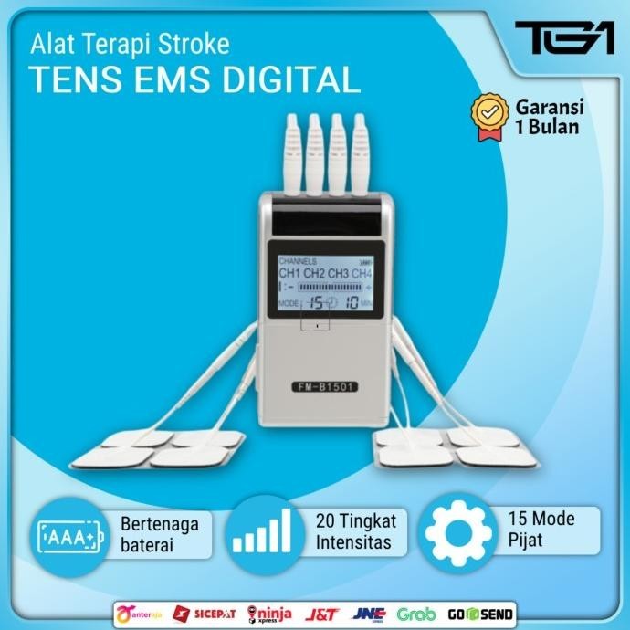 Jual Tens EMS Digital Alat Terapi Fisioterapi Stroke Denyut Nadi 15 ...