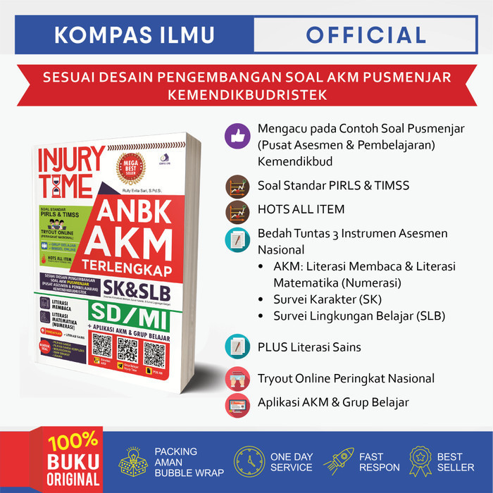 Jual JUAL Buku INJURY TIME ANBK AKM TERLENGKAP SD/MI STANDAR PIRLS & TIMSS | Shopee Indonesia