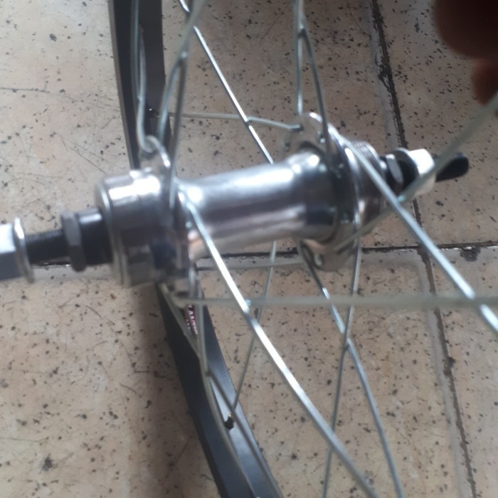 Jual NEW SERIES VELG SEPEDA/ WHEELSET 16 ALOY HITAM ATLANTIS 20L ...